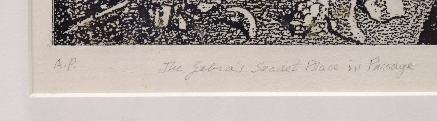 Kelly Fearing | The Zebra's Secret Place in Passage (1995) | MutualArt