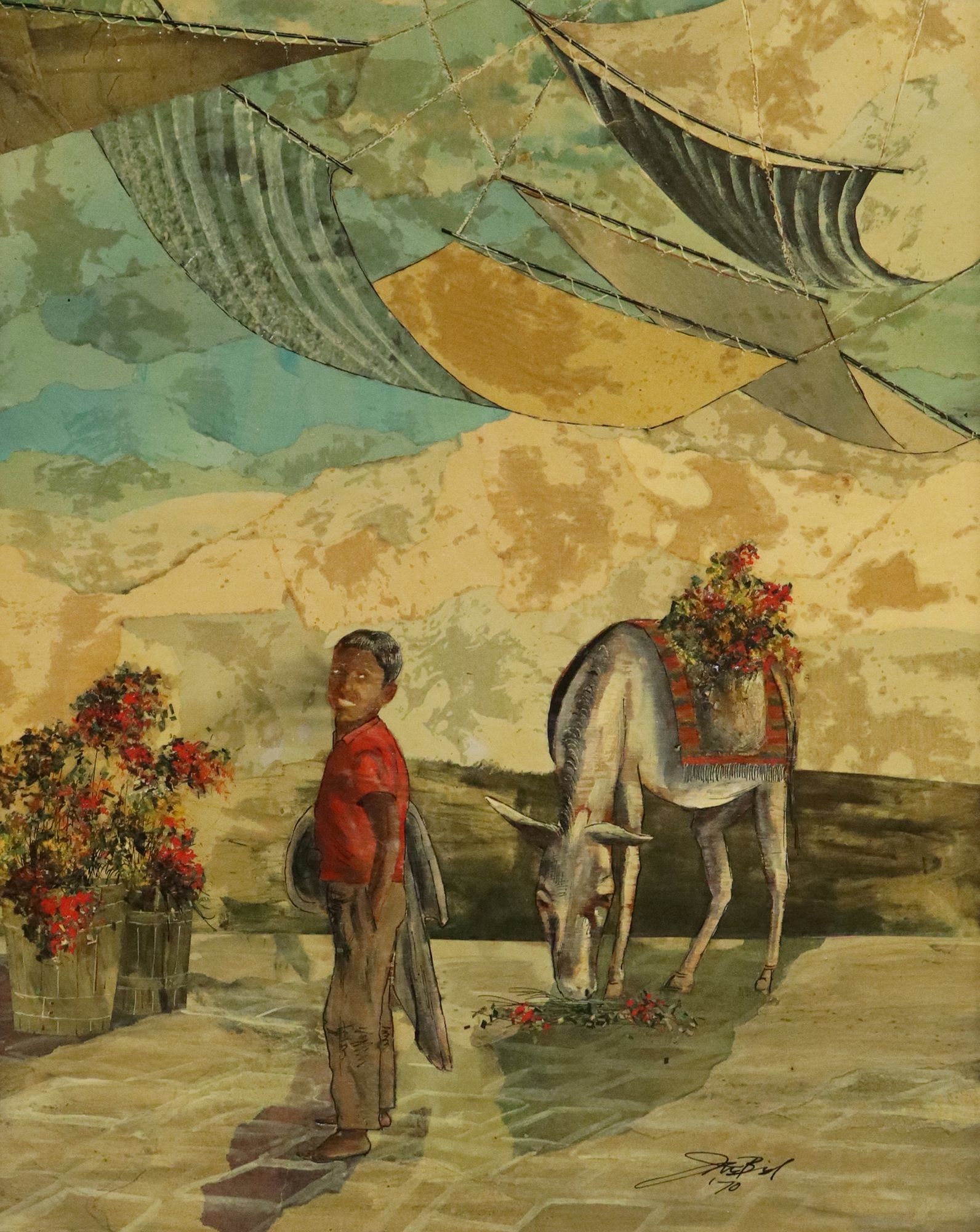 Jan Douglas Bish | Young Boy and Donkey (70) | MutualArt