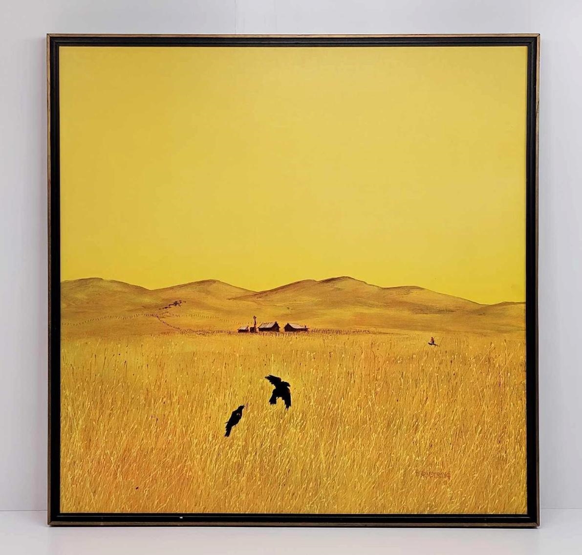Duane Albert Armstrong | Crows in a Yellow Field | MutualArt