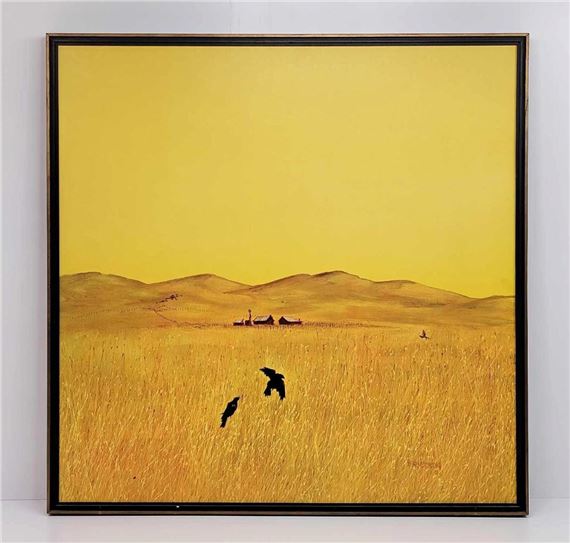 Duane Albert Armstrong | Crows in a Yellow Field | MutualArt