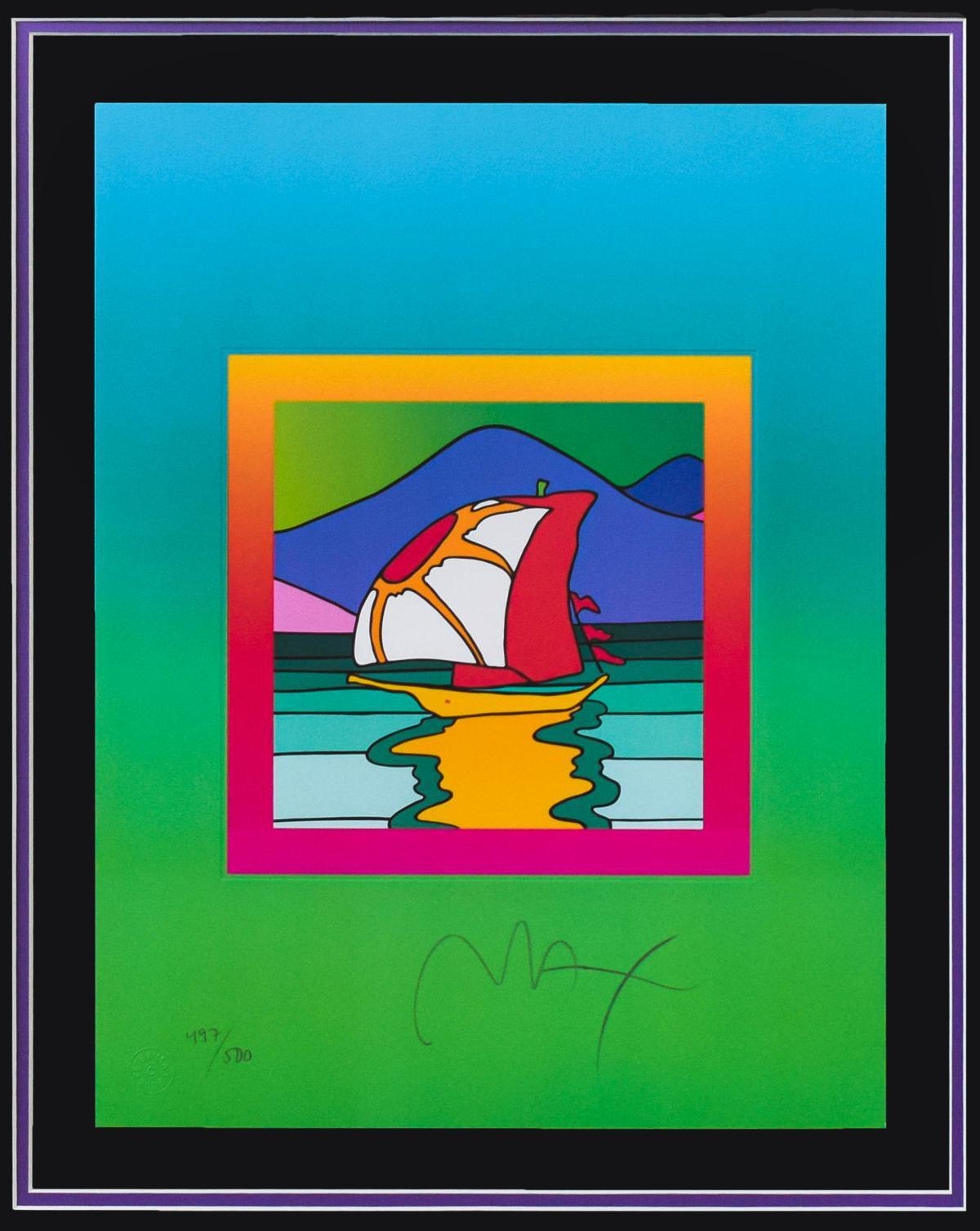 Peter Max | Sailboat East on Blends | MutualArt