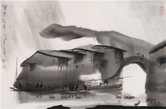 Yang Mingyi | Wind and rain in the south of the Yangtze River | MutualArt