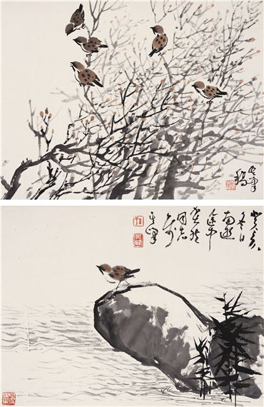Sun Qifeng | 竹雀图 | MutualArt