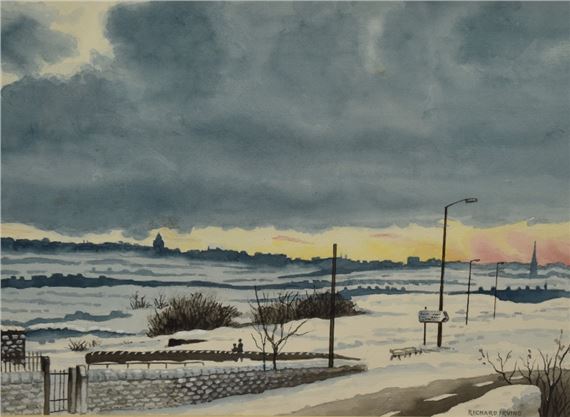 Richard Irving | A winter landscape in Lancaster | MutualArt