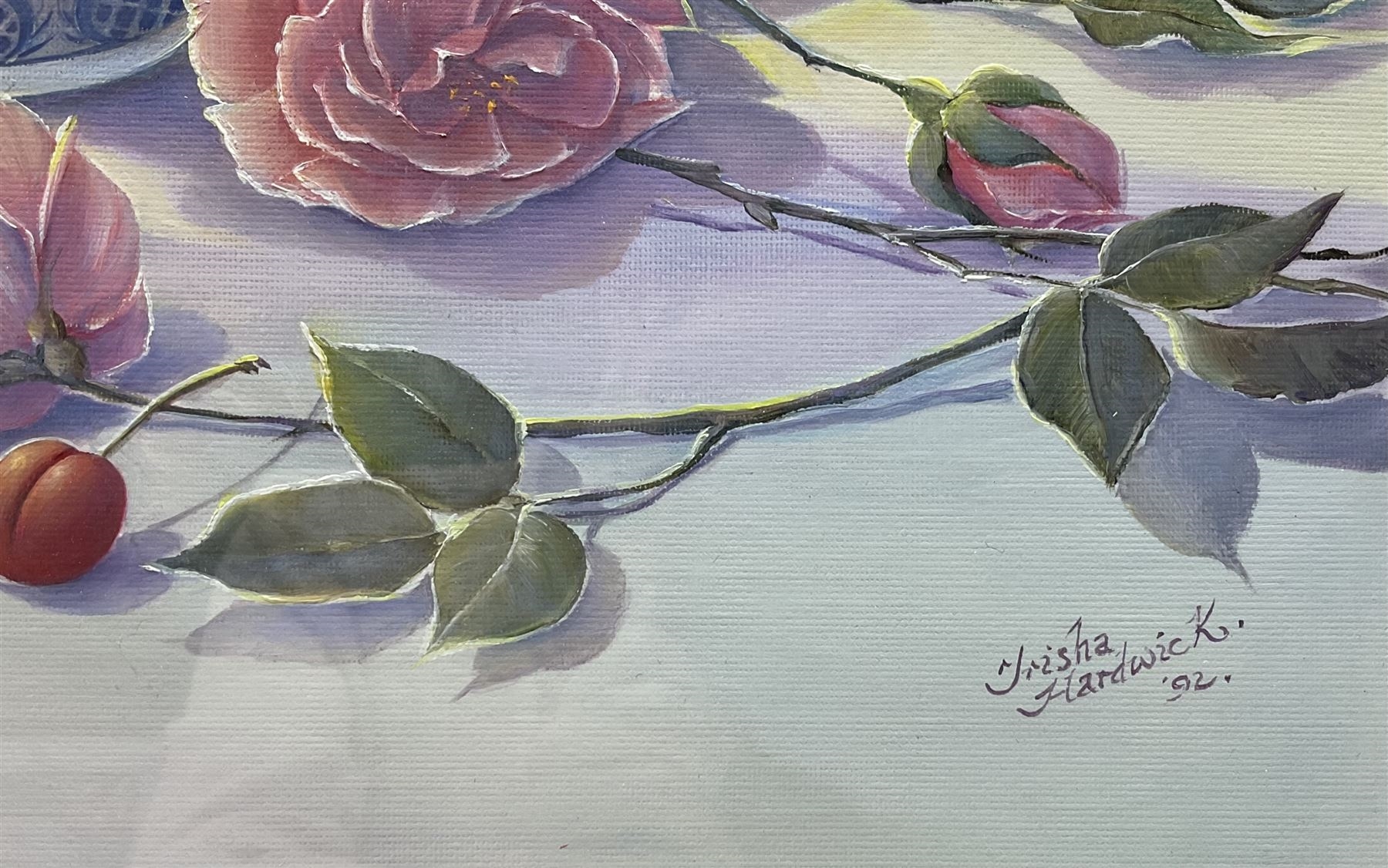 Trisha Hardwick | Still Life of Roses and and Porcelain (92) | MutualArt