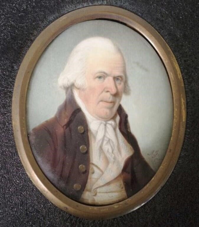 Alex Galloway | Portrait miniature of a mature gentleman (1797) | MutualArt