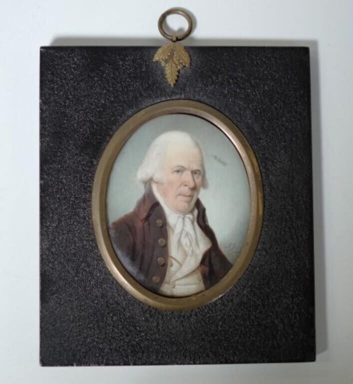 Alex Galloway | Portrait miniature of a mature gentleman (1797) | MutualArt