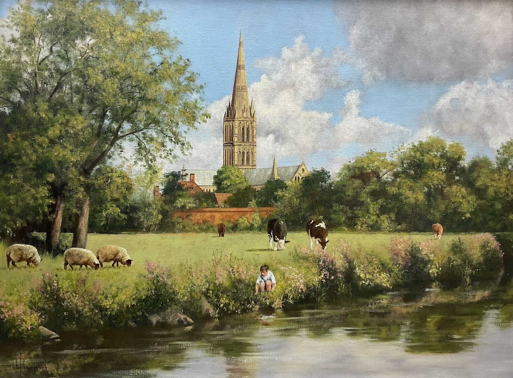 Stephen Park | Salisbury Cathedral from the River | MutualArt