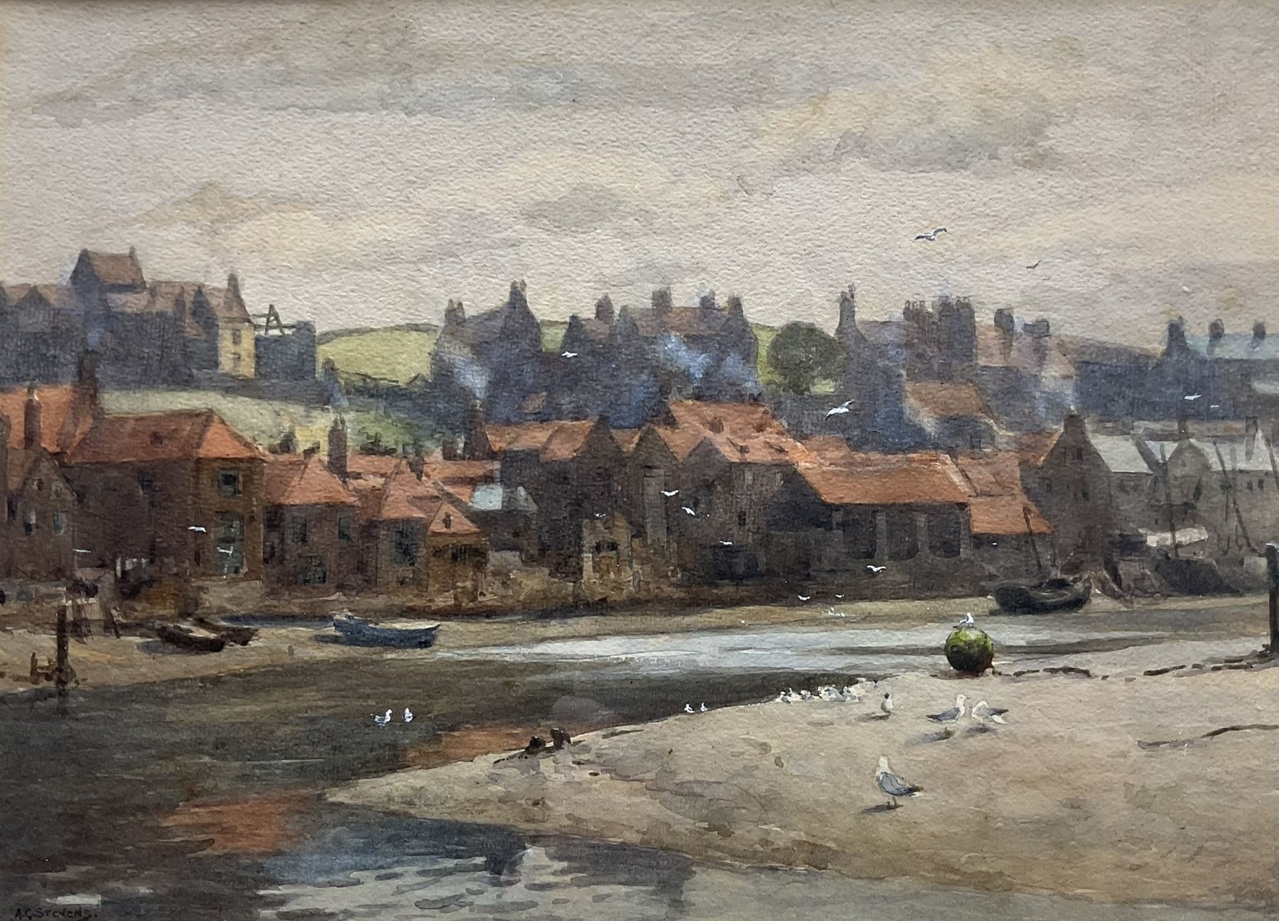 Albert George Stevens | Whitby Inner Harbour | MutualArt