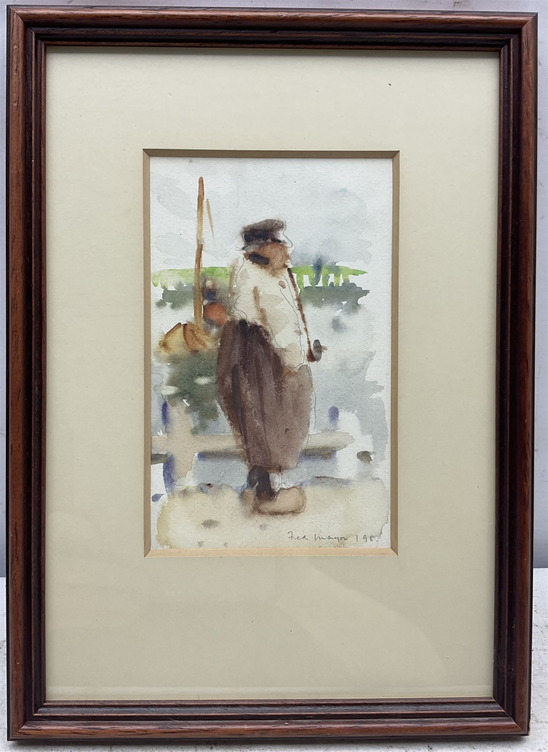 William Frederick Mayor | Dutchman Smoking a Pipe (1898) | MutualArt