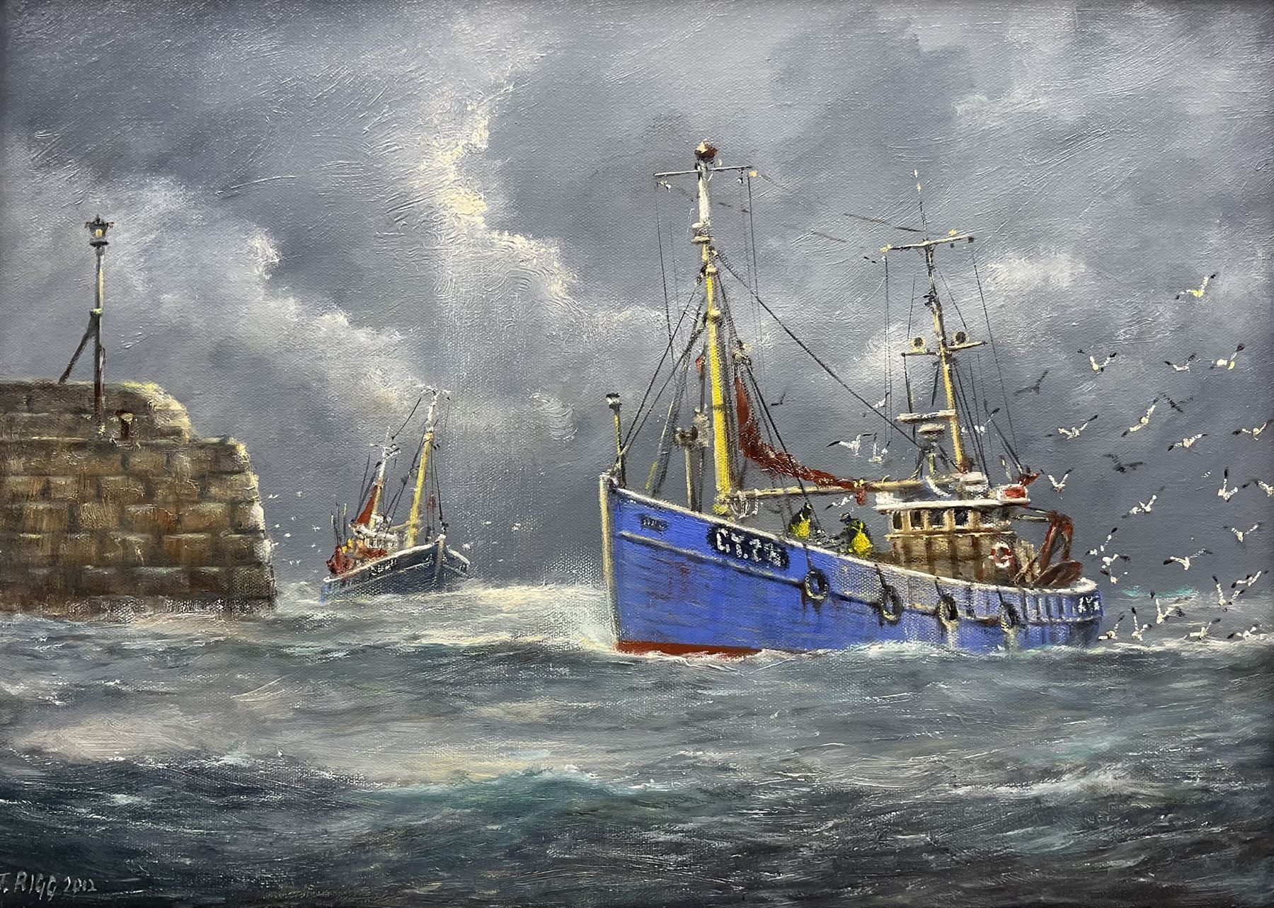 Jack Rigg | Fishermen' - Grimsby Trawlers Returning to Harbour (2012 ...