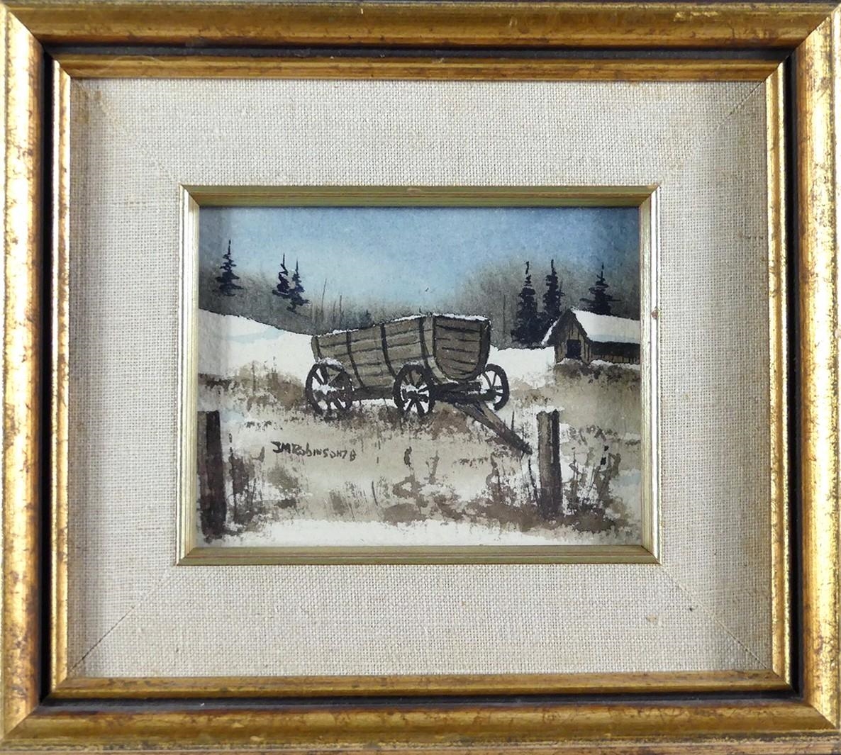 J. M. Robinson | Set of three miniature watercolours on paper | MutualArt