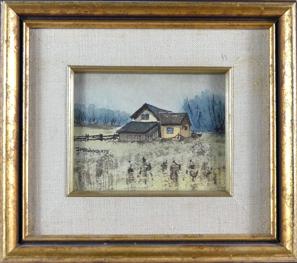 J. M. Robinson | Set of three miniature watercolours on paper | MutualArt