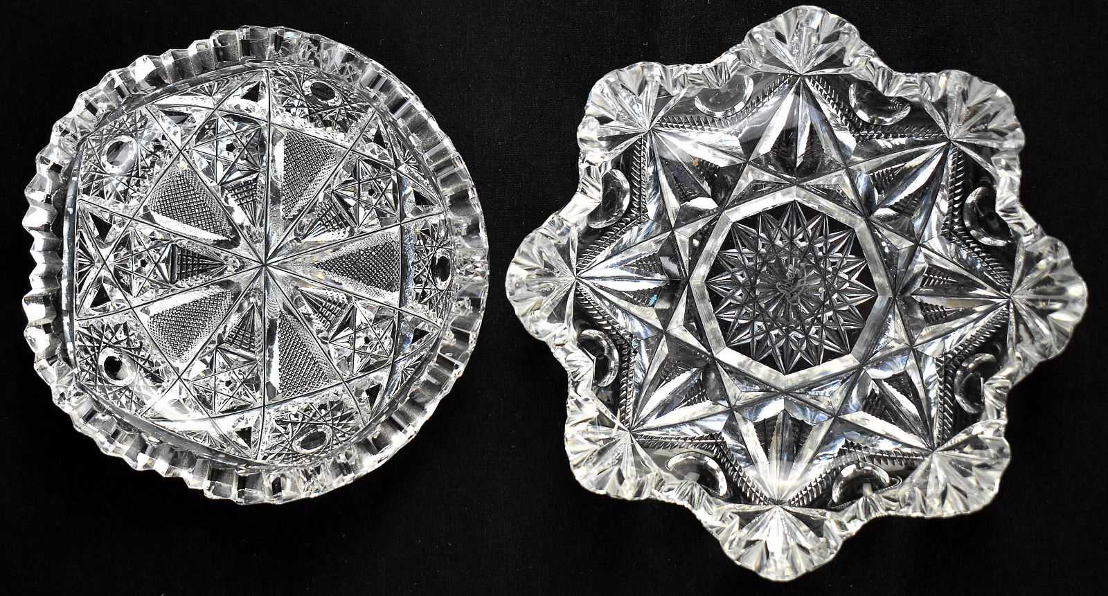 William Anderson | VICTORIAN CUT GLASS CANDY DISHES (6) (Early 1900s ...