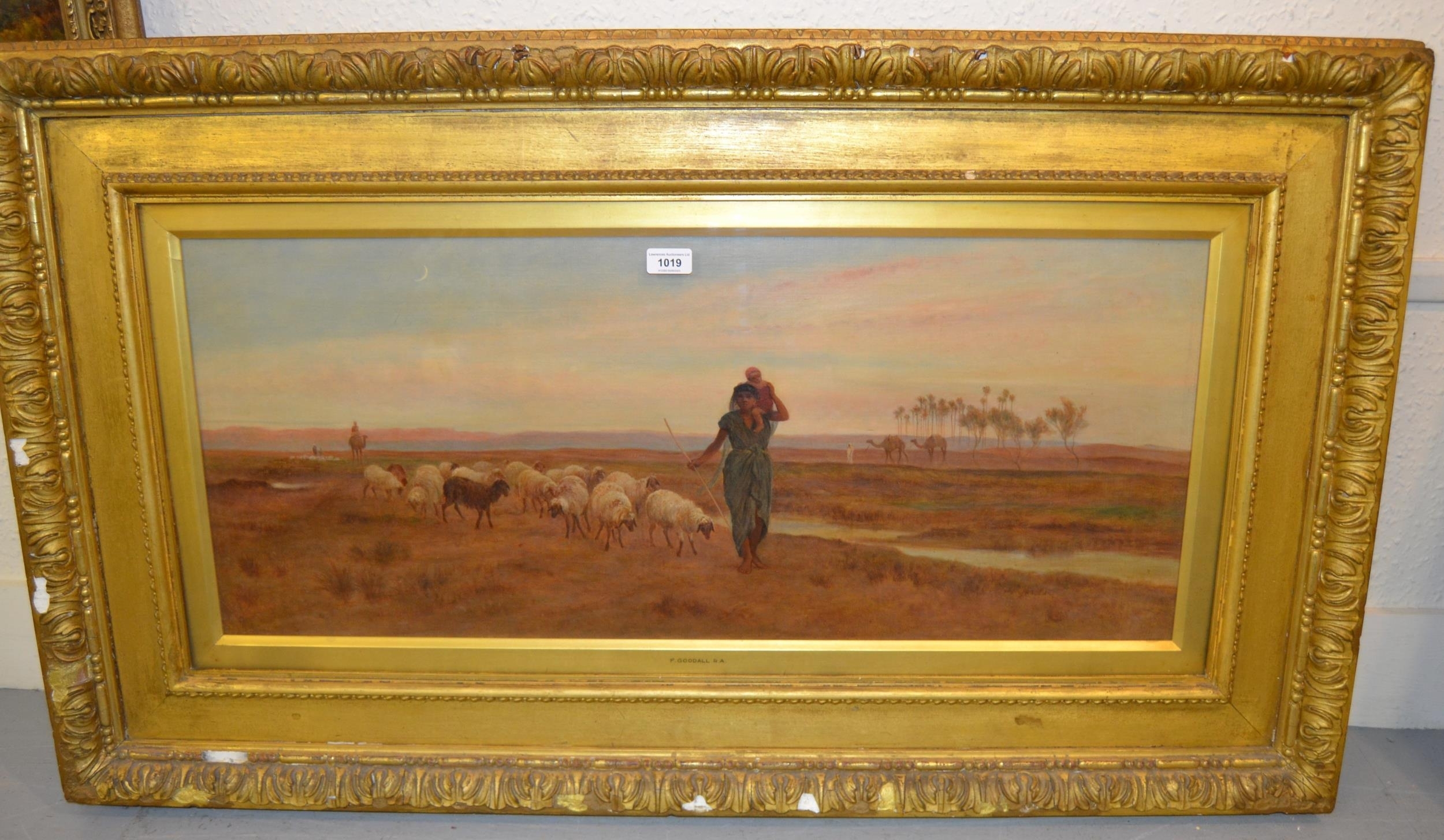 Frederick Goodall | Pastoral scene near Cairo | MutualArt
