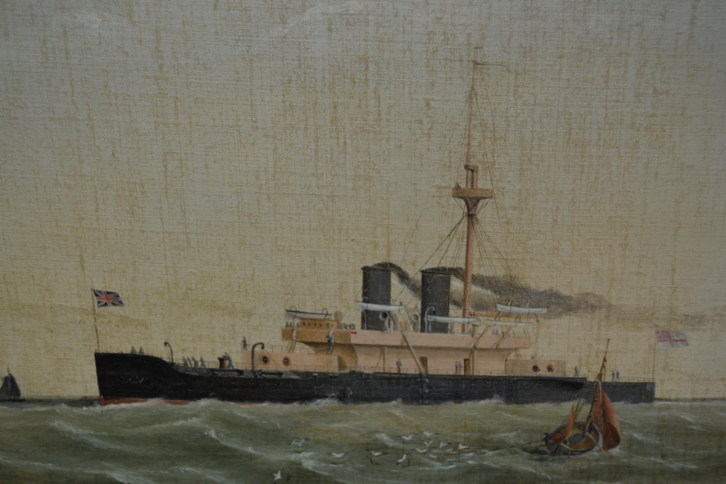 George Mears | Maritime scene with an iron clad steam ship and other ...