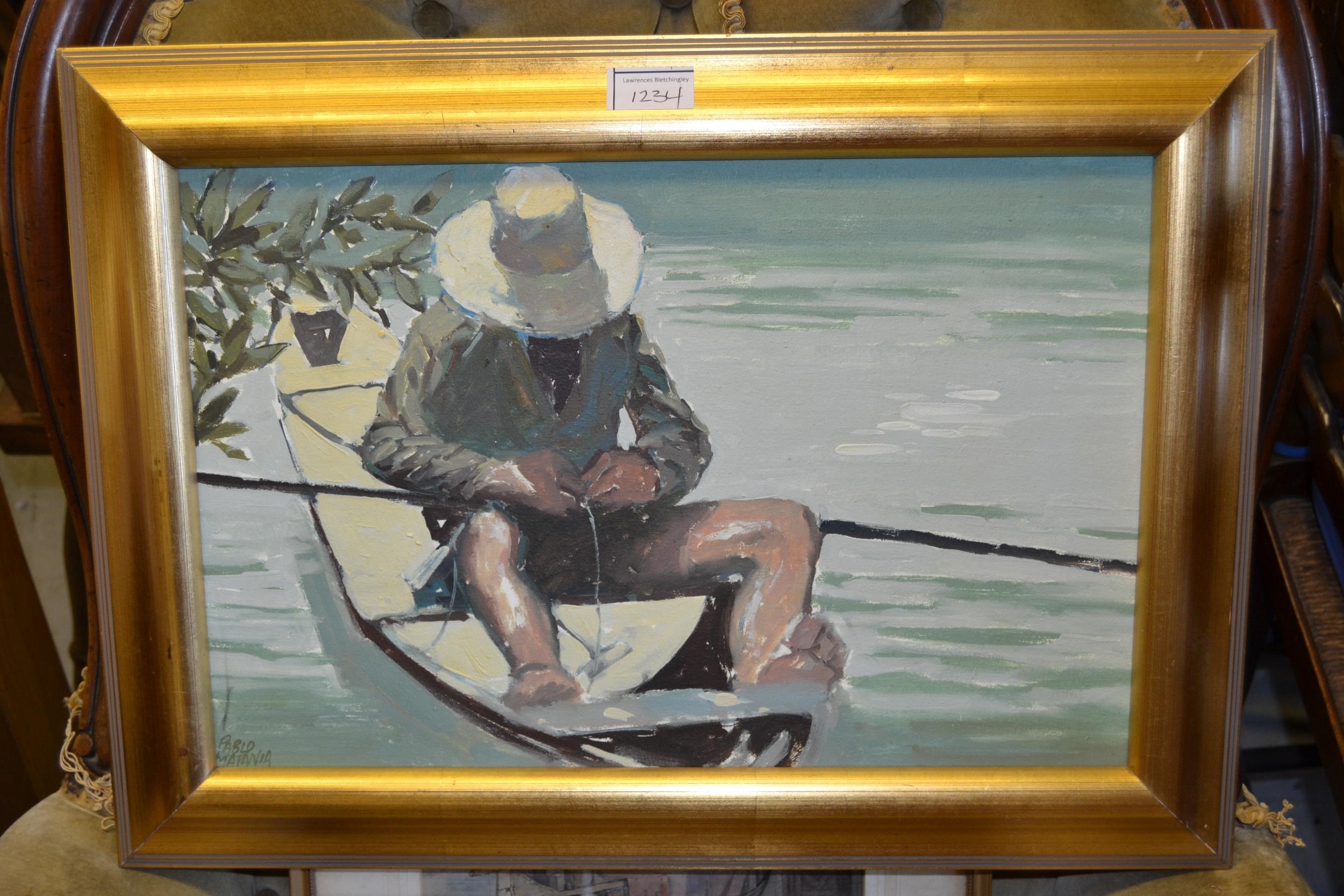 Pablo Matania | Figures seated on deckchairs (20th Century) | MutualArt