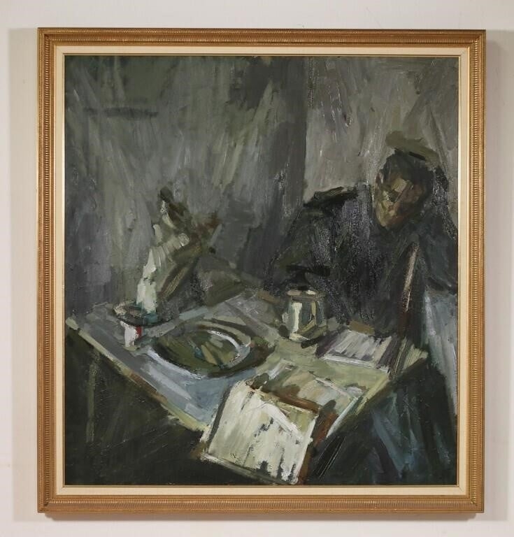 Shaun Ferguson | Portrait of a man seated at a table | MutualArt