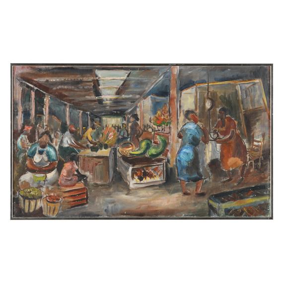 Claude Howell | Market Scene (1945) | MutualArt