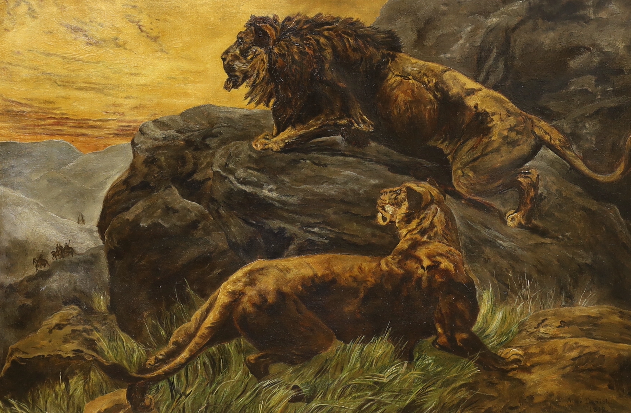 Herbert Thomas Dicksee | Lions after Herbert Dicksee | MutualArt