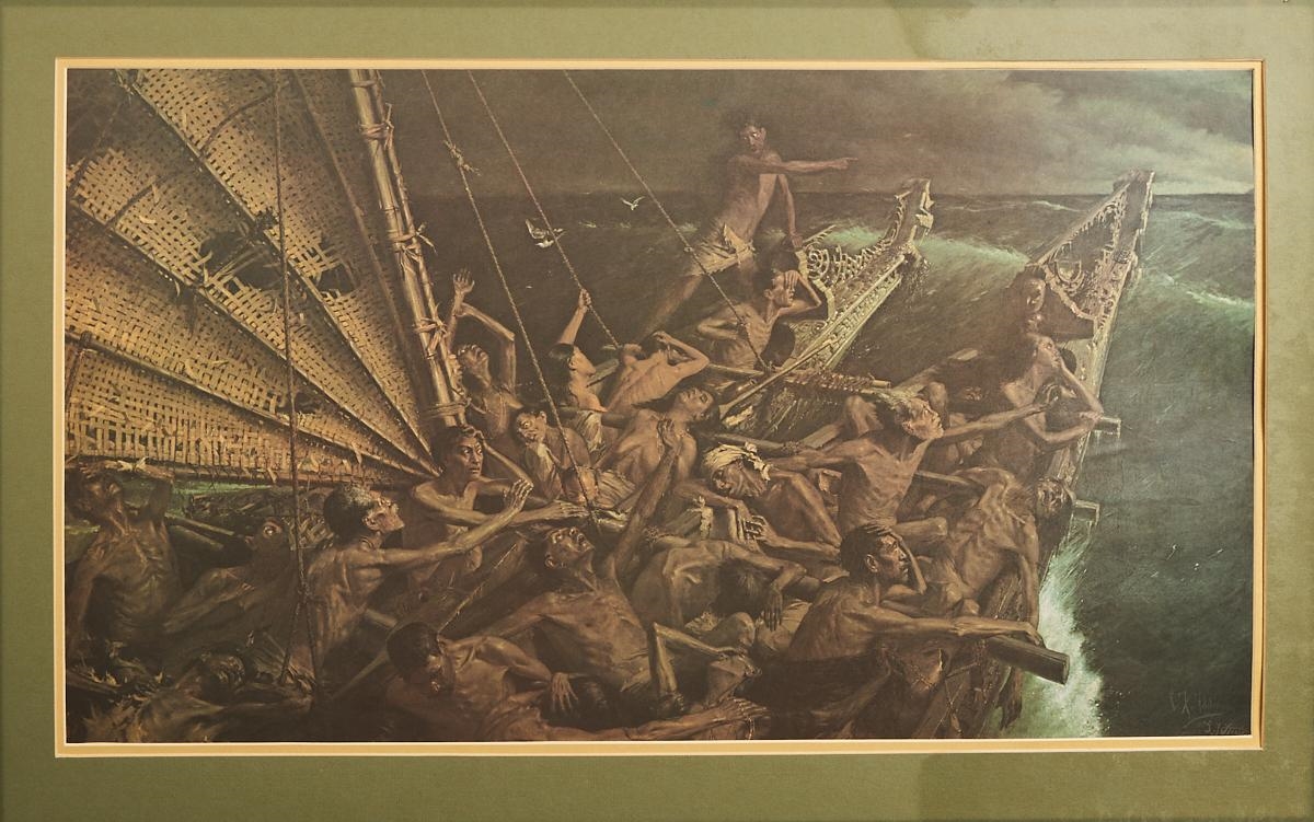 Charles Alphonse Goldie | The Arrival of the Maoris in New Zealand ...