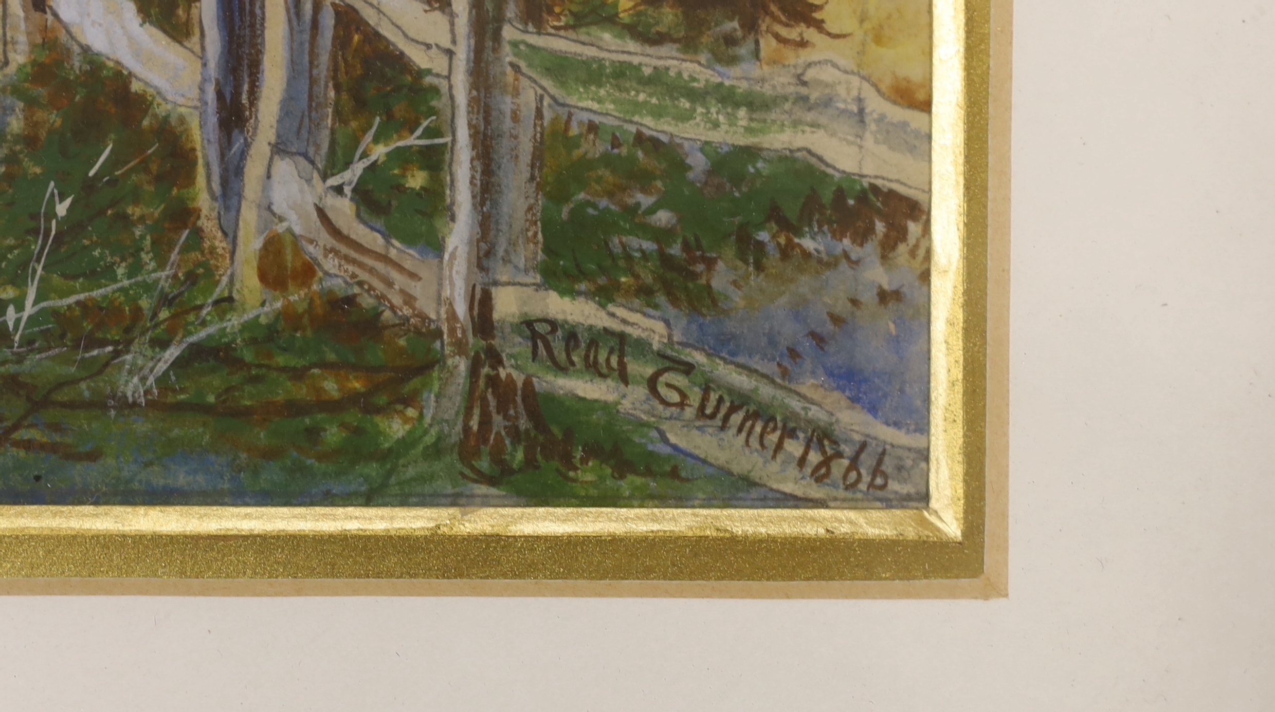 Read Turner | Pathway with shepherd and sheep (1866) | MutualArt