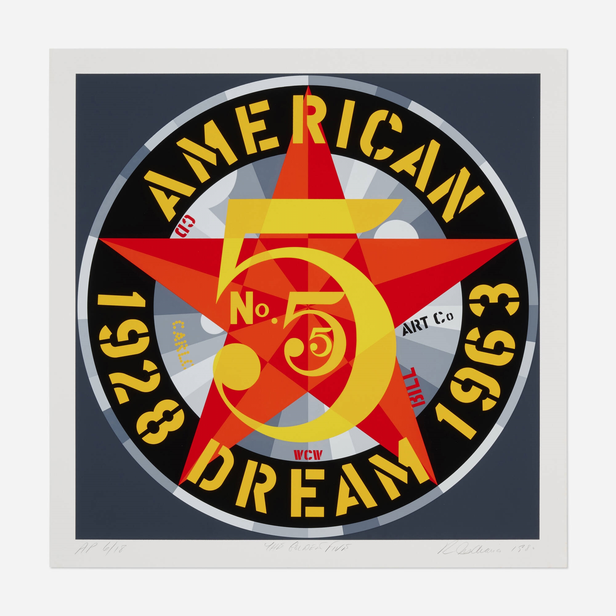 Robert Indiana | American Dream 1928-1963 (from the American Dream No ...