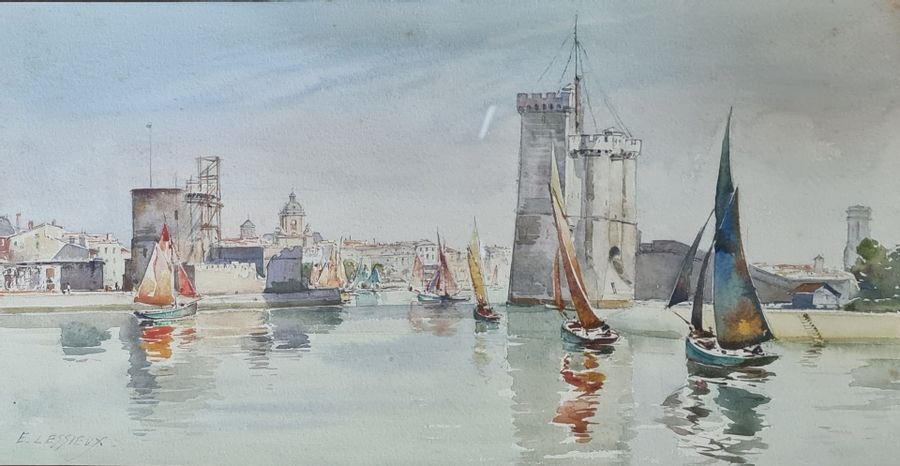 Ernest Louis Lessieux | Le port de La Rochelle | MutualArt