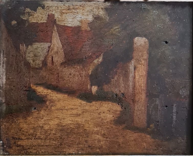 Vikke Van Der Bergh | L'entrée du village (1905) | MutualArt