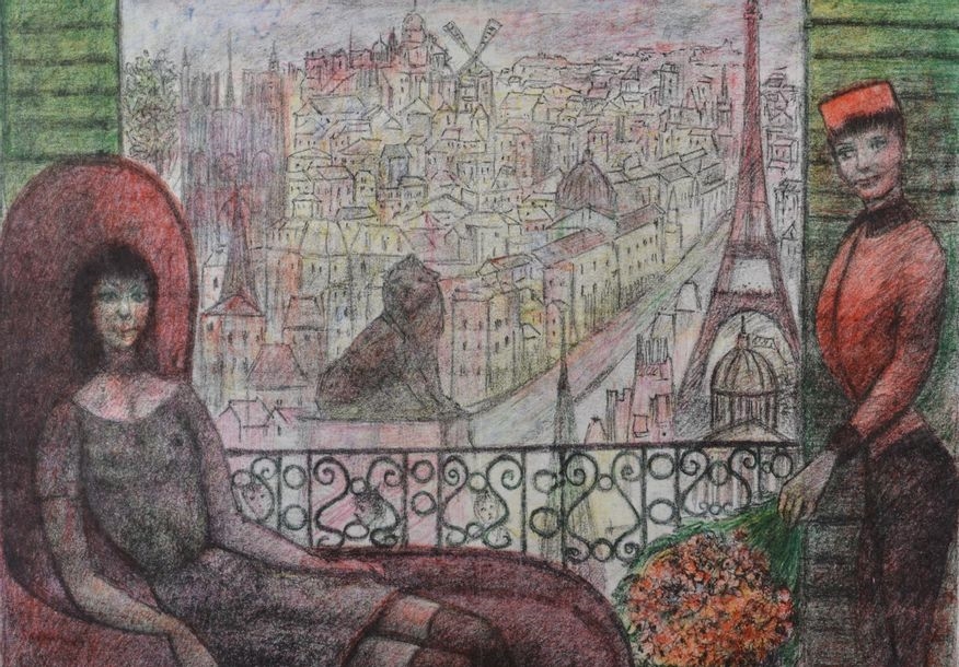 Edouard Joseph Goerg | From the balcony (1964) | MutualArt