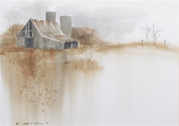Lance E. Kindley | Barn in Landscape | MutualArt