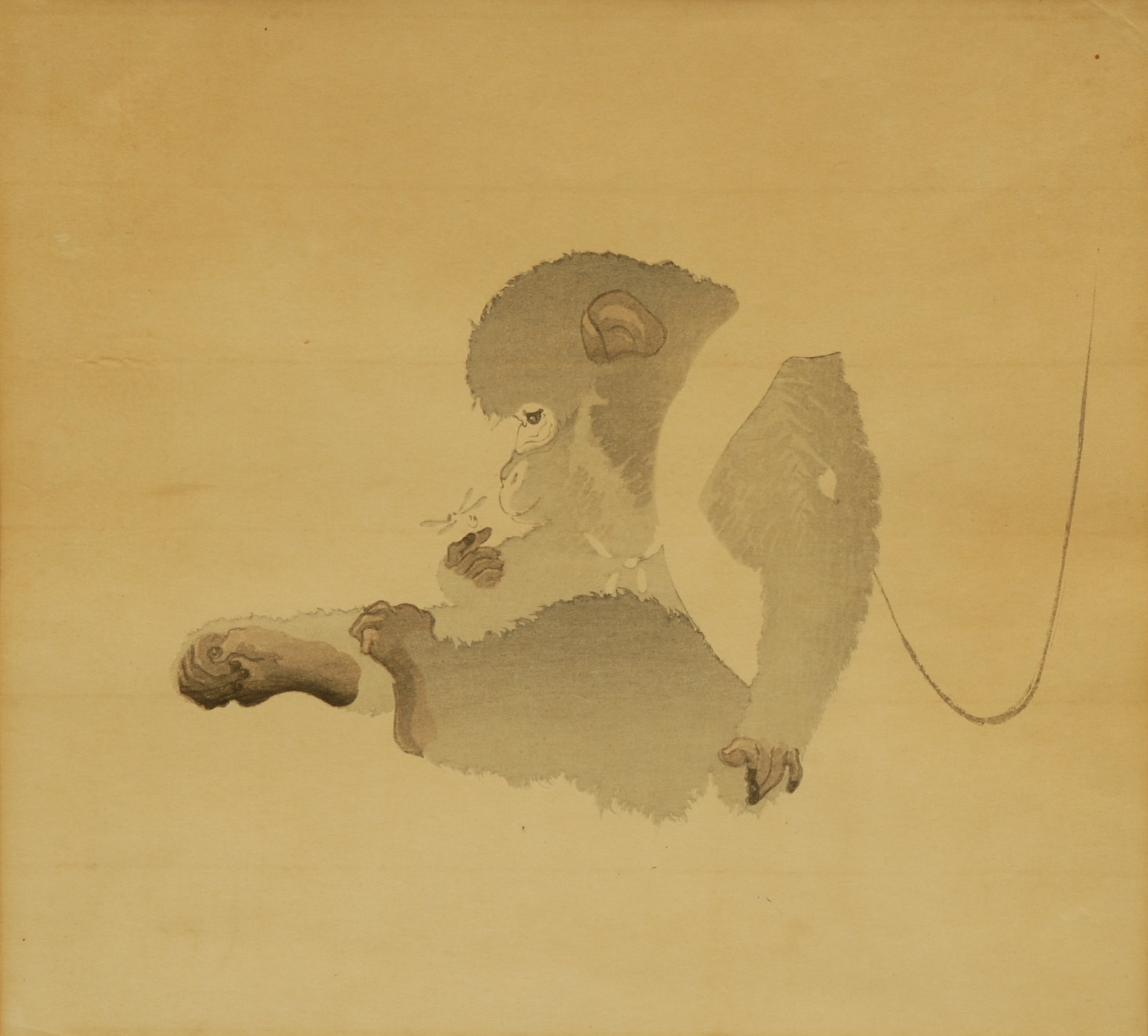 Ohara Koson | Monkey and bee | MutualArt