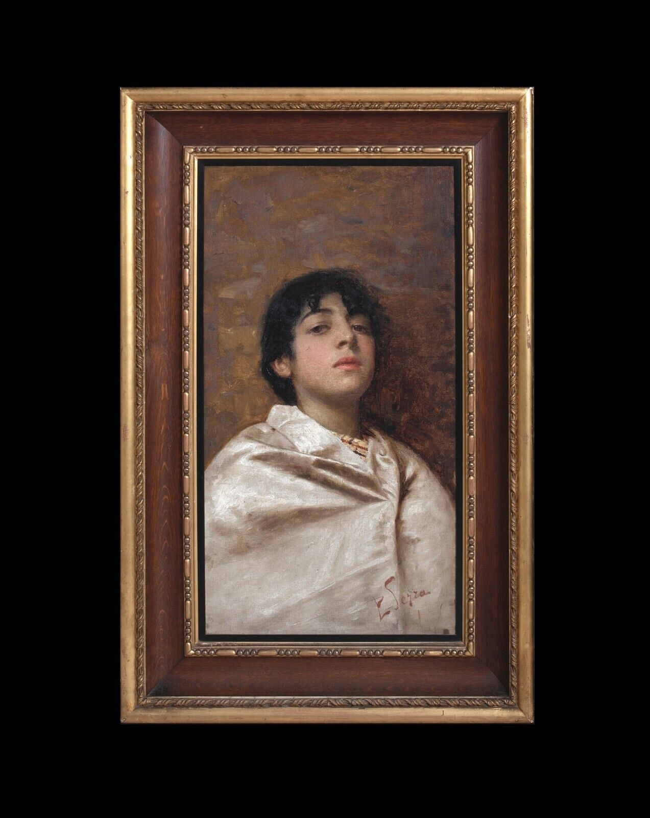 Enrique Serra y Auque | PORTRAIT OF A BOY IN A WHITE CAPE (19th Century ...