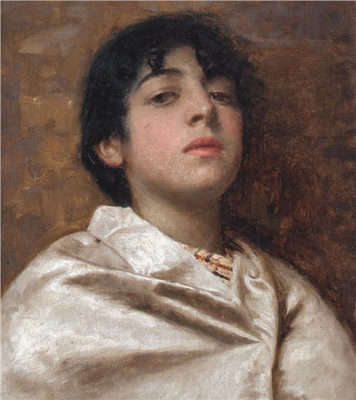 Enrique Serra y Auque | PORTRAIT OF A BOY IN A WHITE CAPE (19th Century ...