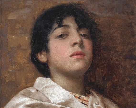 Enrique Serra y Auque | PORTRAIT OF A BOY IN A WHITE CAPE (19th Century ...