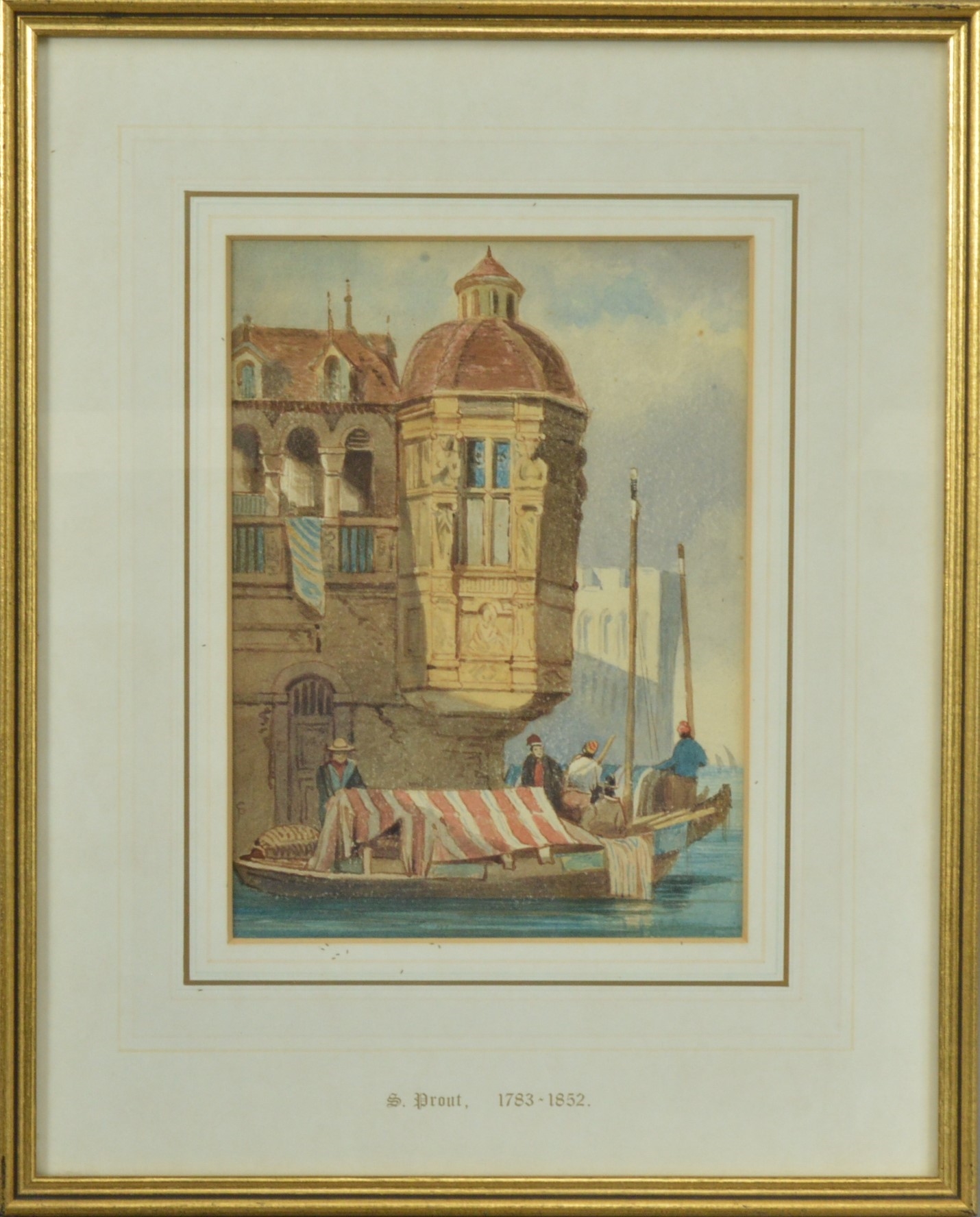 Samuel Prout | A Venetian House and Gondola | MutualArt