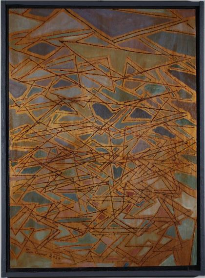 Tom Cramer | TOM CRAMER OIL AND WOODBURNING ON PANEL | MutualArt