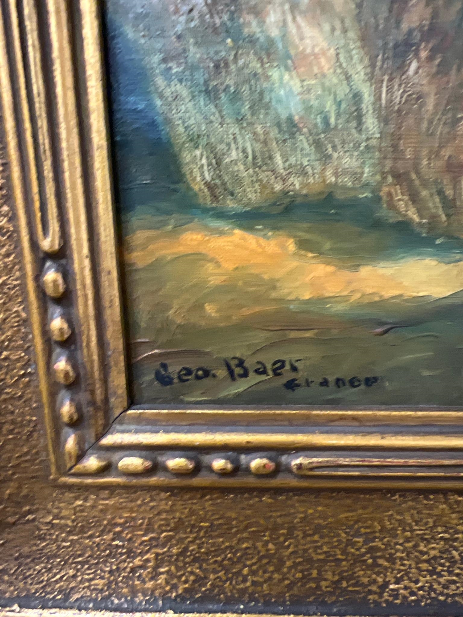 George Baer | Haystacks in French rural landscape | MutualArt