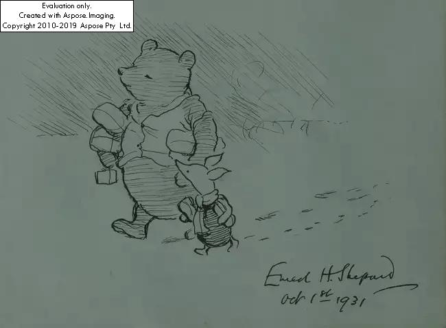 Ernest Howard Shepard | Pooh and Piglet delivering parcels (1931 ...