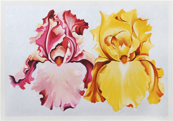 Lowell Nesbitt | PINK AND YELLOW IRISES | MutualArt