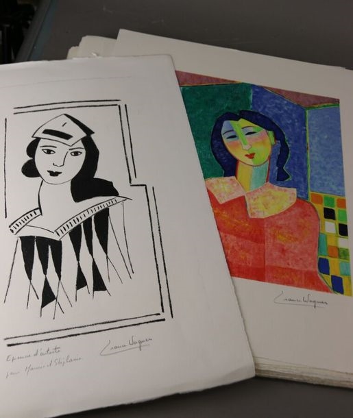 France Wagner | Woman, flowers, one arm raised | MutualArt