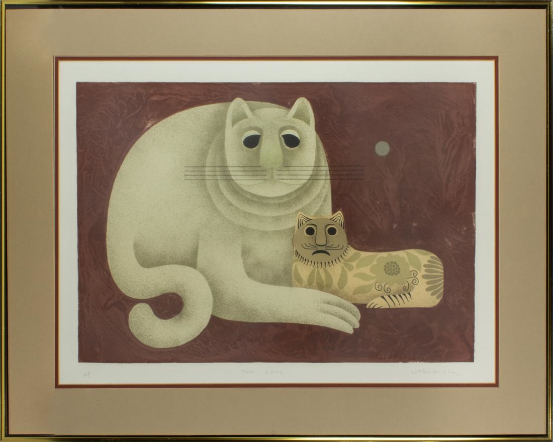 Carol Jablonsky | Two Cats | MutualArt