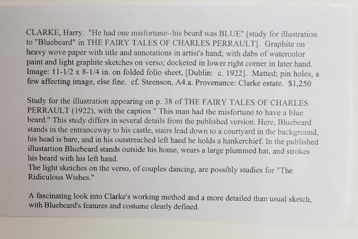Harry Clarke | Study for Bluebeard - From the Fairy Tales of Charles ...