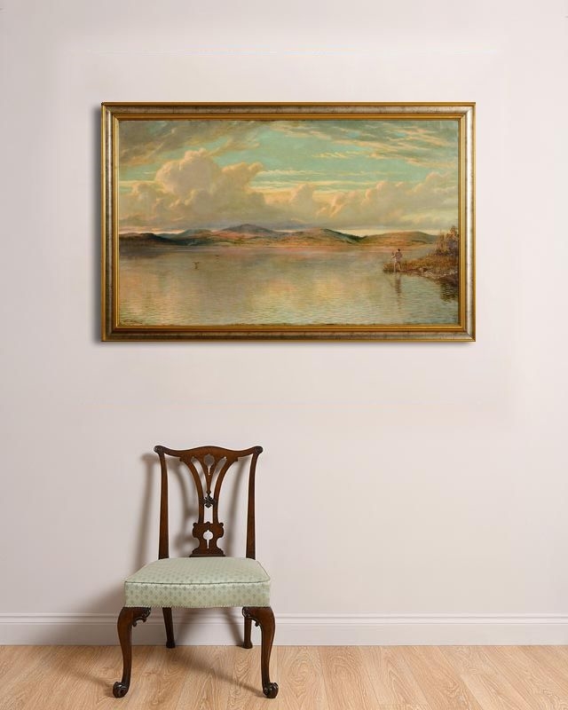 Anthony Carey Stannus | Landing a Fish (1891) (1891) | MutualArt