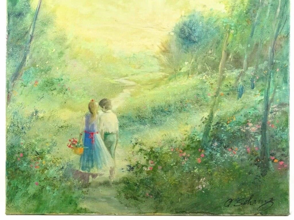 Adolf Sehring | landscape with figures | MutualArt