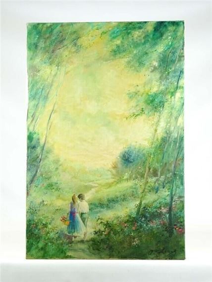 Adolf Sehring | landscape with figures | MutualArt