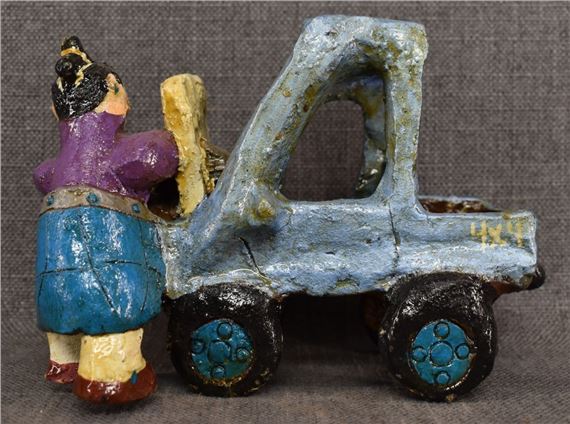 Jonathan Chee | NAVAJO INDIAN FOLK ART POTTERY TRUCK | MutualArt