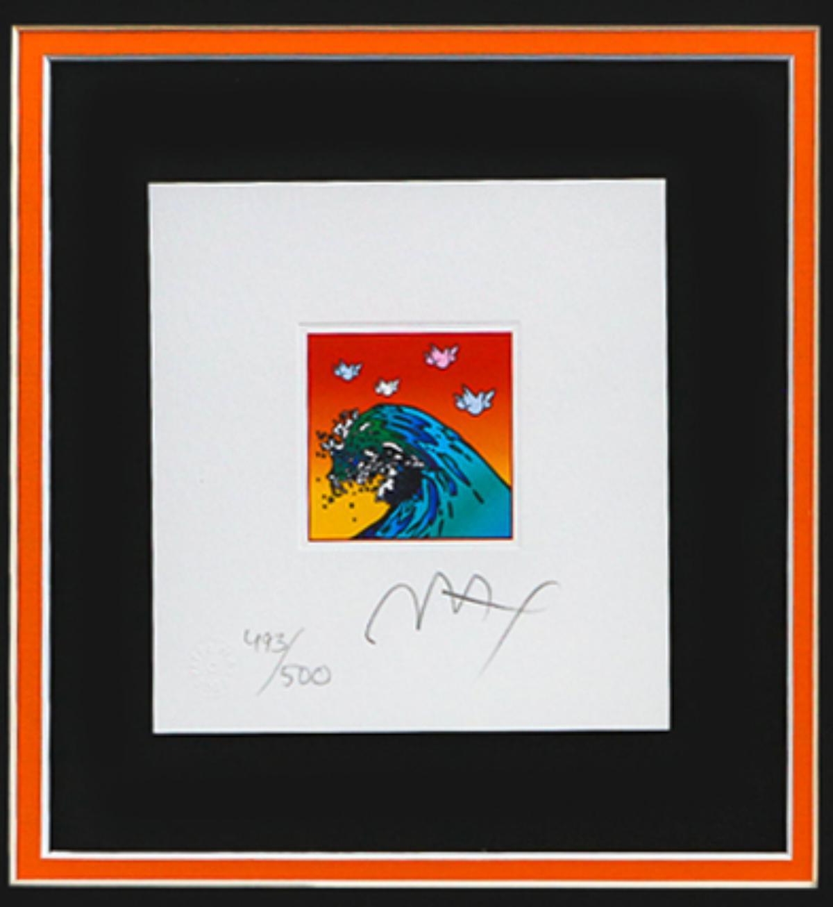 Peter Max | The Great Wave with Doves | MutualArt