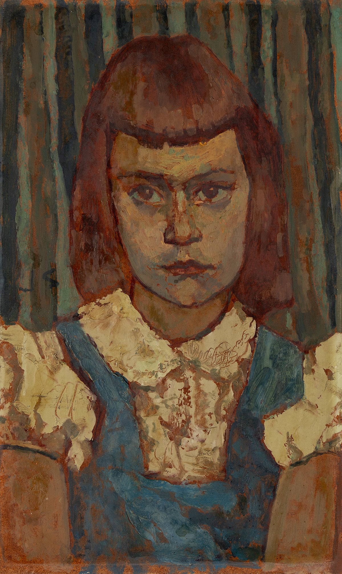 Joseph Solman | Portrait of a Red-Headed Girl (1940 - 1950) | MutualArt