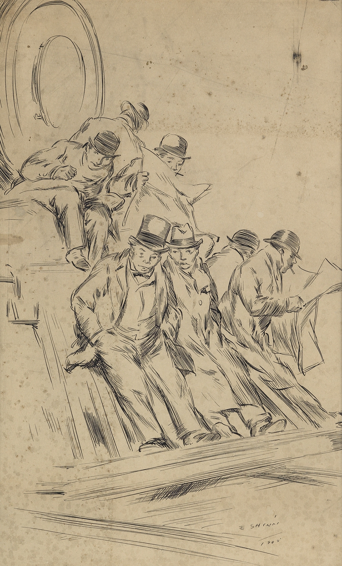 Everett Shinn | Two pen and ink studies for Peter Rabbit: The Chase; On ...